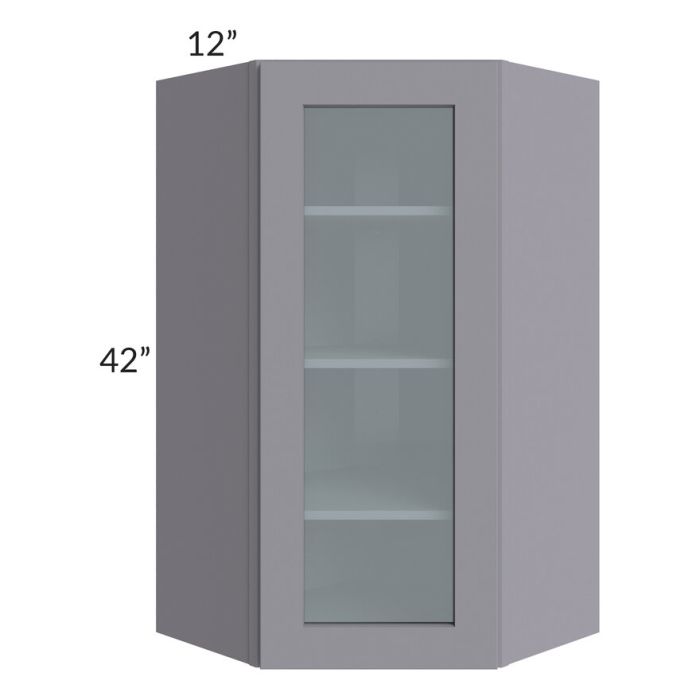 RTA Graphite Grey Shaker 24" x 42" Wall Diagonal Corner Cabinet (Prepp ...