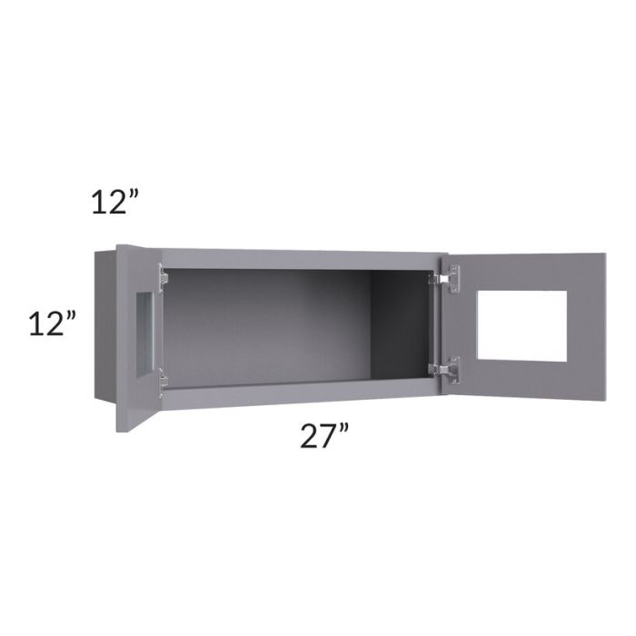 RTA Graphite Grey Shaker 27" x 12" Decorative Wall Cabinet – Kitchen Oasis