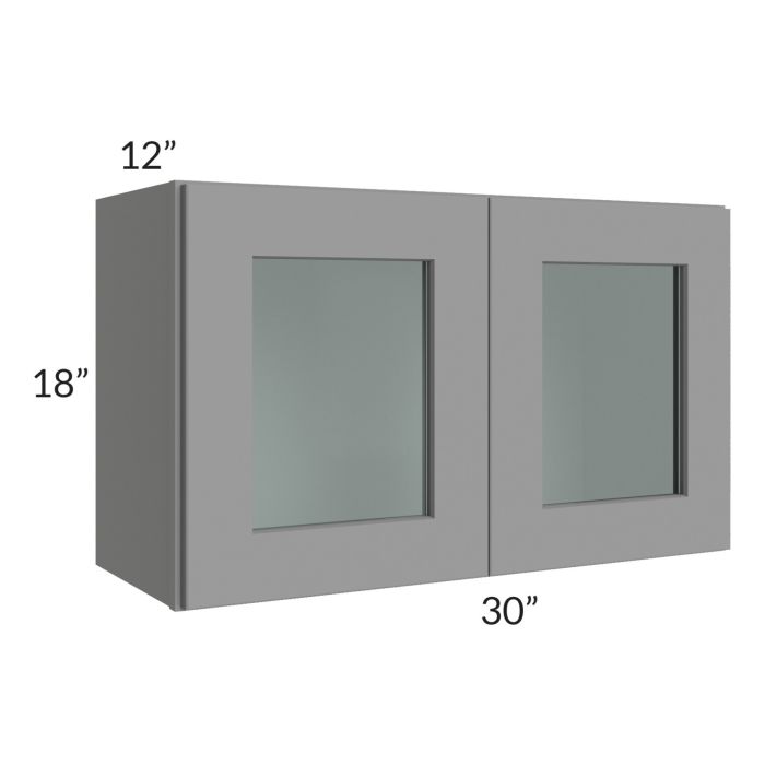 RTA Graphite Grey Shaker 30" x 18" Decorative Wall Cabinet – Kitchen Oasis