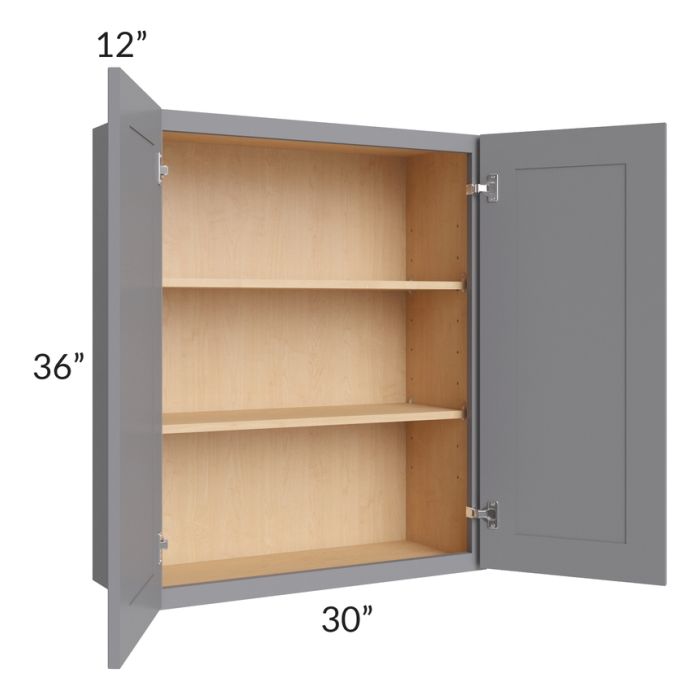 RTA Graphite Grey Shaker 30" x 36" Wall Cabinet – Kitchen Oasis