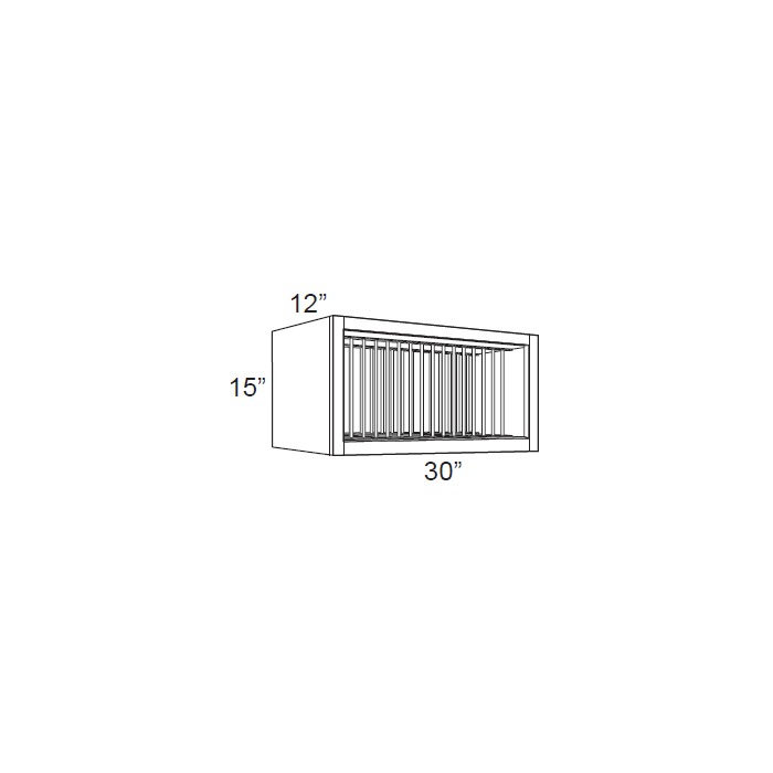 RTA Graphite Grey Shaker 30" x15" Plate Rack Cabinet – Kitchen Oasis