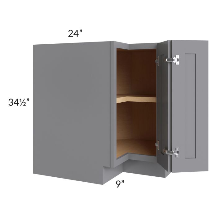 RTA Graphite Grey Shaker 33" Corner Base Cabinet – Kitchen Oasis