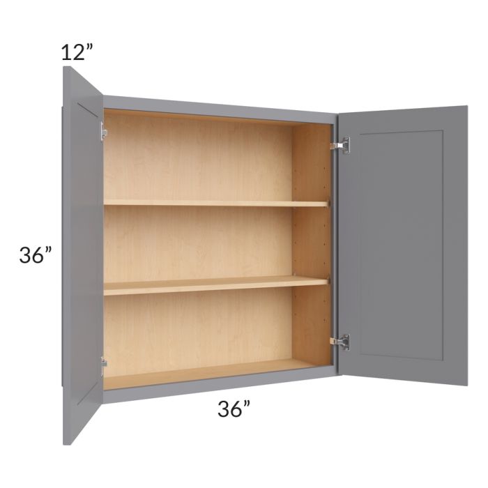 RTA Graphite Grey Shaker 36" x 36" Wall Cabinet – Kitchen Oasis
