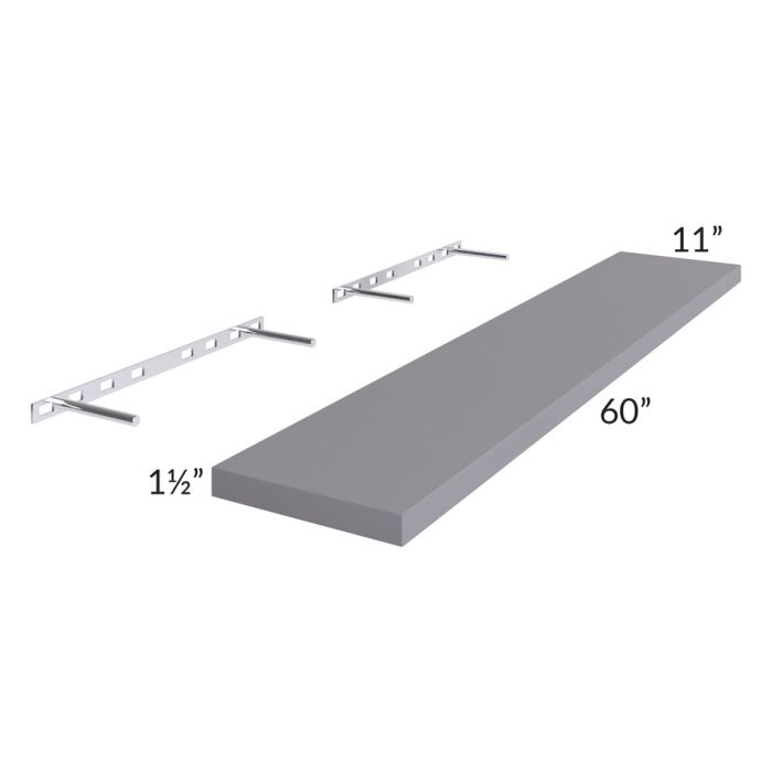 RTA Graphite Grey Shaker 60" Floating Shelf – Kitchen Oasis