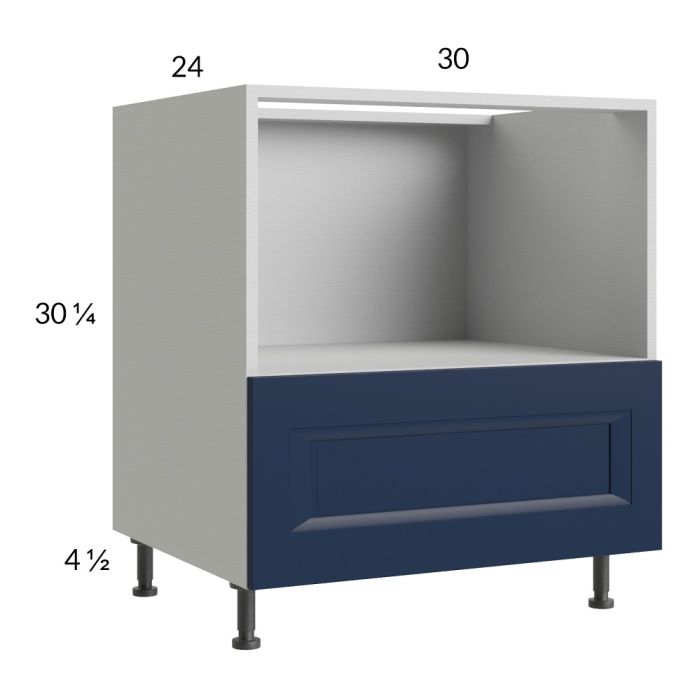 RTA Harbor Navy 30" Base Microwave Cabinet with 2 Finished End Panels ...