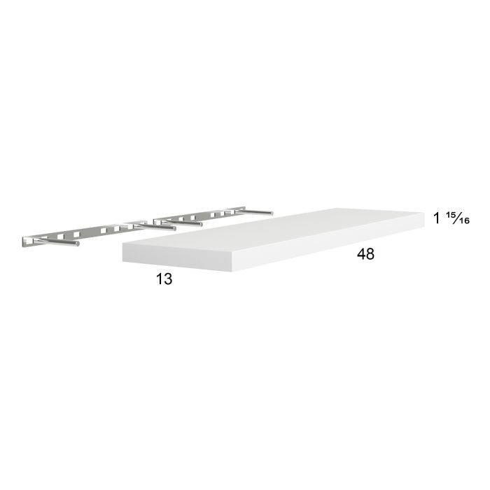 RTA Harbor White 48" Floating Wall Shelf – Kitchen Oasis