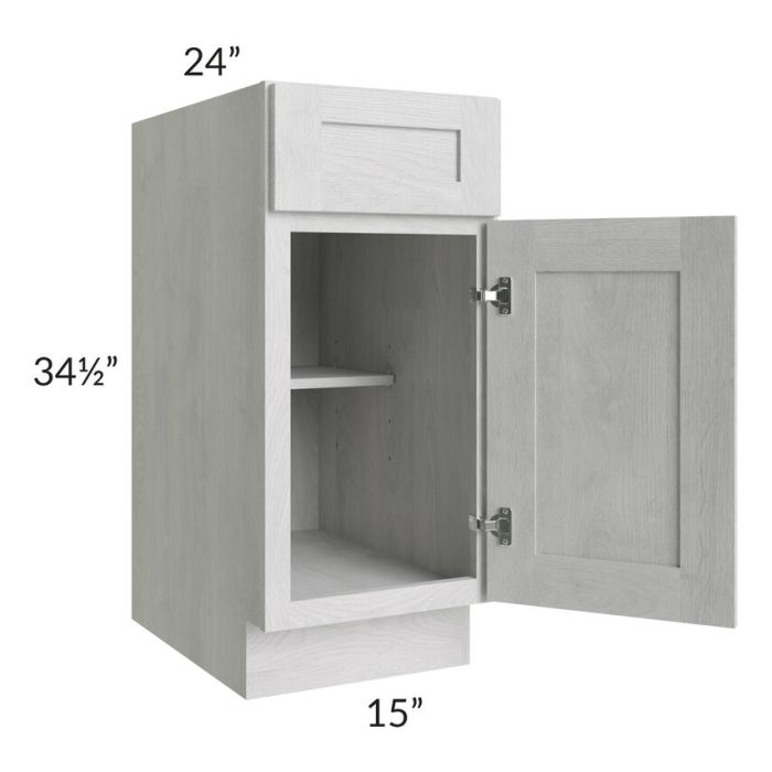 RTA Heather Grey Shaker 15" Base Cabinet – Kitchen Oasis