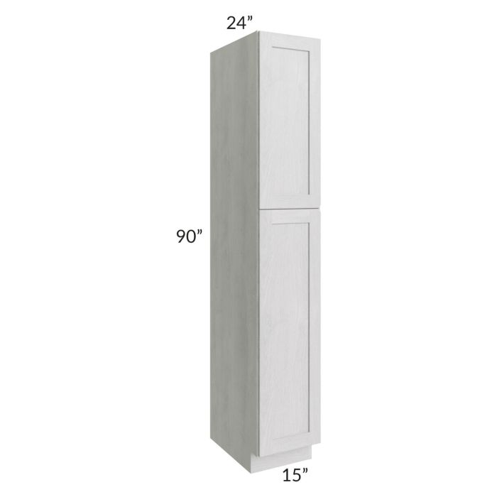 RTA Heather Grey Shaker 15" x 90" Wall Pantry with 4 Roll Out Trays ...