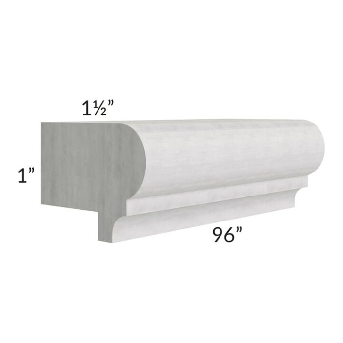 RTA Heather Grey Shaker 1.5" x 96" Light Rail Molding - No Cut – Kitchen Oasis