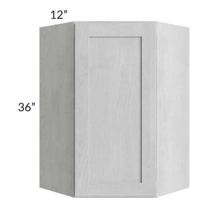 RTA Heather Grey Shaker 24" x 36" Wall Diagonal Corner Cabinet ...