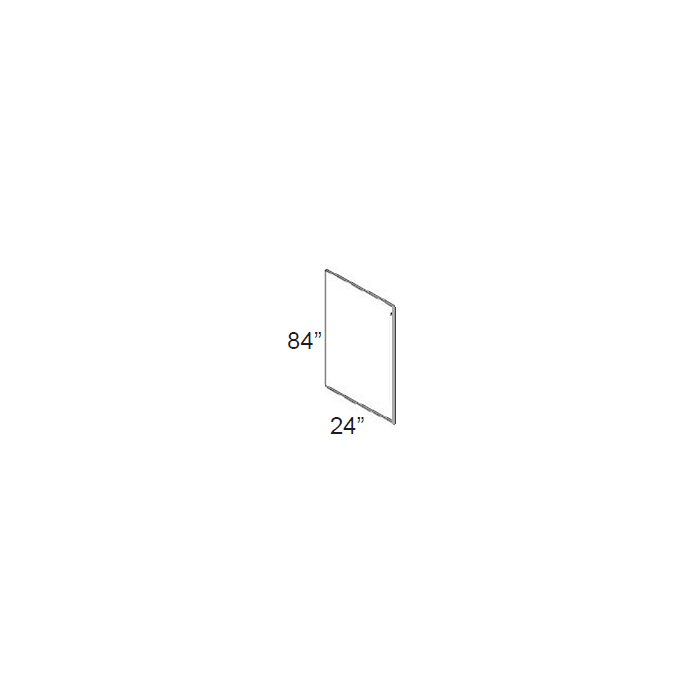 RTA Heather Grey Shaker 24" x 84" Refrigerator End Panel - Cut in Half ...