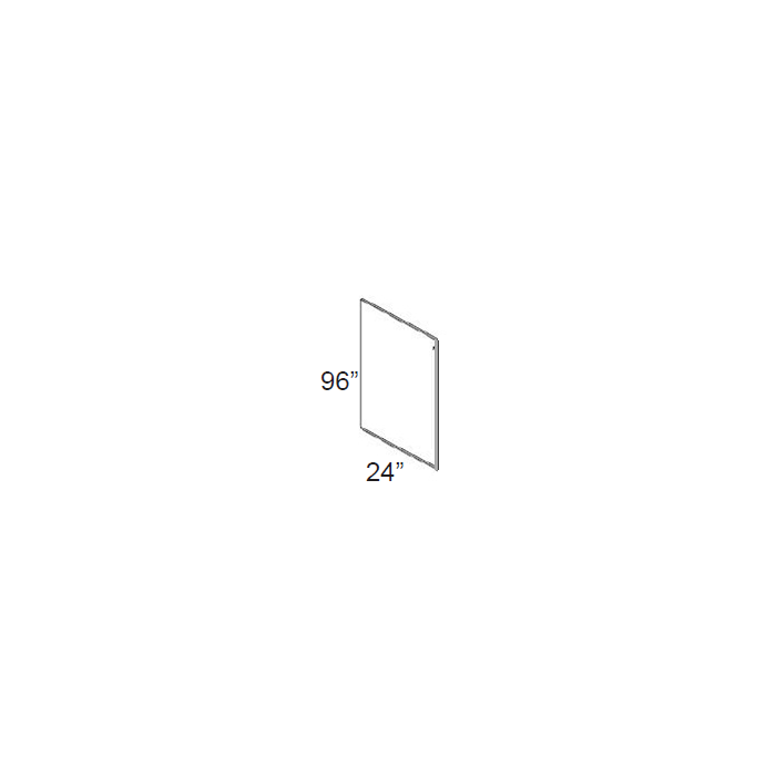 RTA Heather Grey Shaker 24" x 96" Refrigerator End Panel - Cut in Half ...