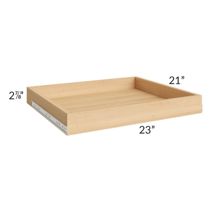 RTA Heather Grey Shaker 27" Roll Out Tray with a Dovetailed Drawer Box ...