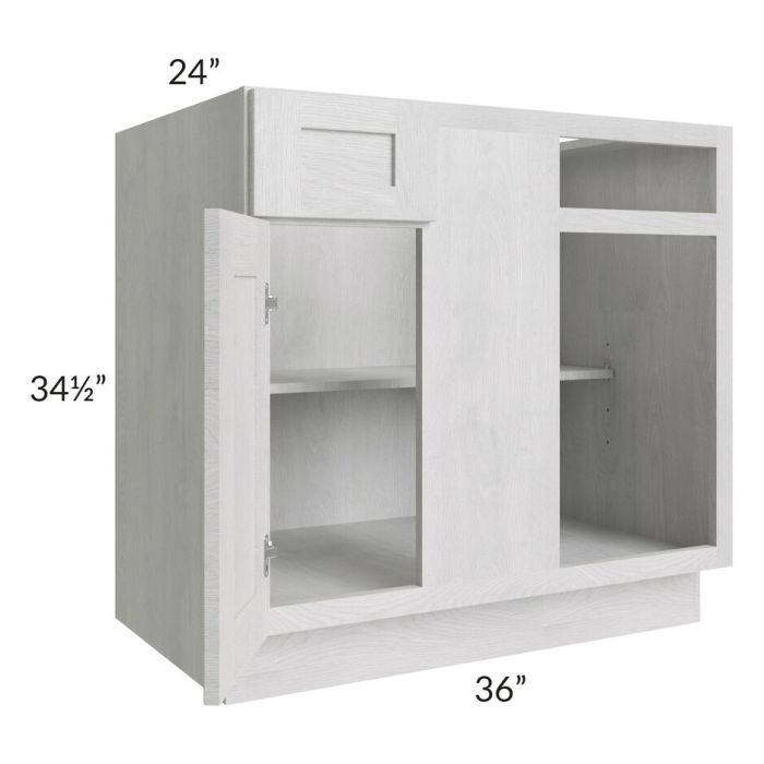 RTA Heather Grey Shaker 39"-42" Blind Base Corner Cabinet – Kitchen Oasis