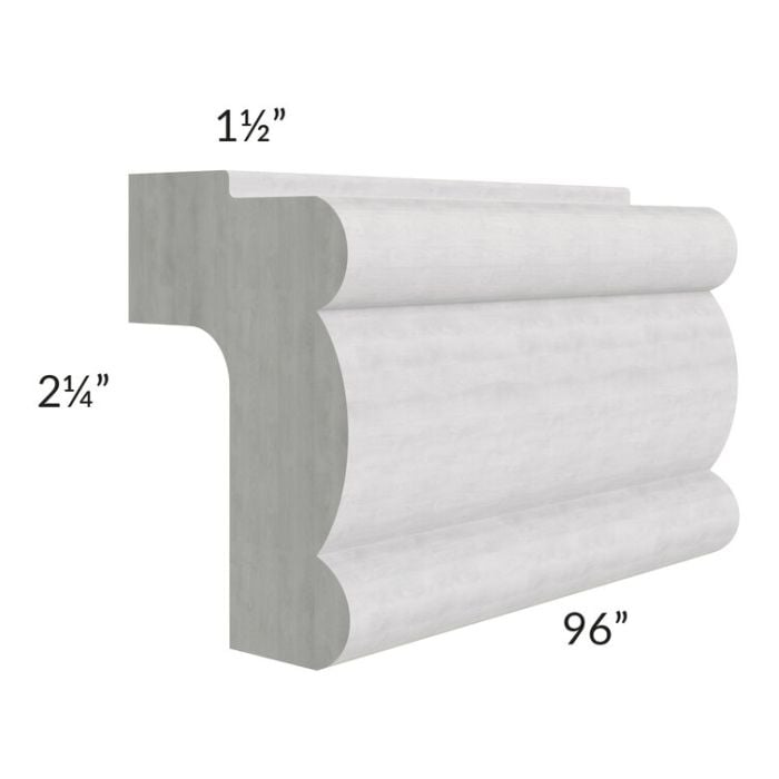 RTA Heather Grey Shaker 96" Light Rail Molding - Cut Molding into a 5f ...