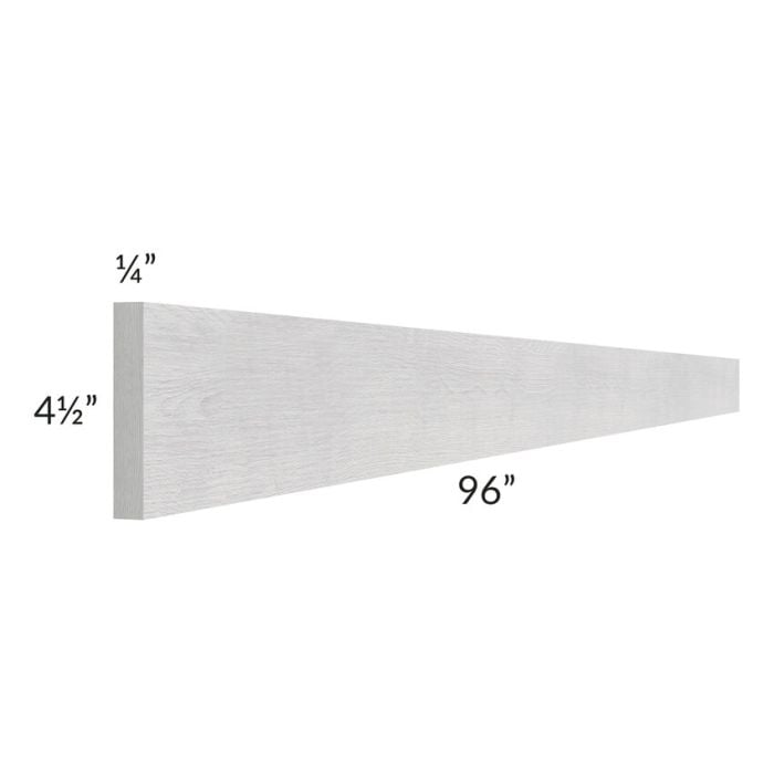 RTA Heather Grey Shaker 96" Toe Kick - Cut Molding in Half (Two 4ft Se ...