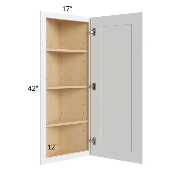 RTA Lakewood White 12" x 42" Angle Wall Cabinet – Kitchen Oasis