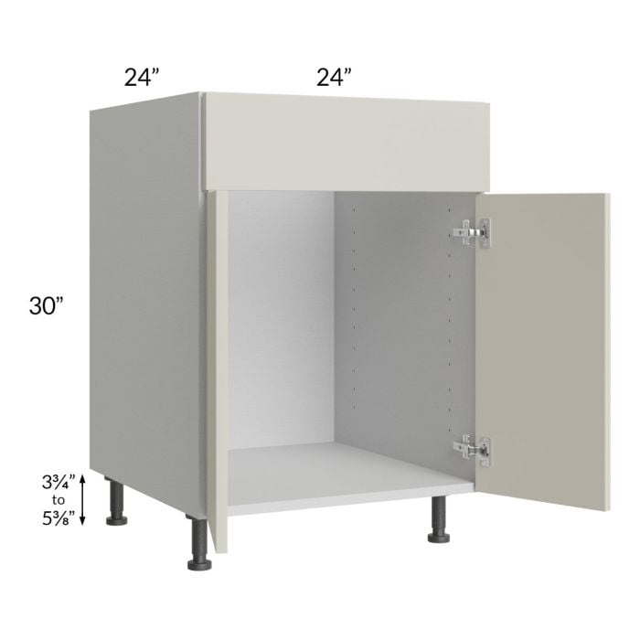 RTA Milan Beige Matte 24" Sink Base Cabinet with Sink Tilt-Out ...