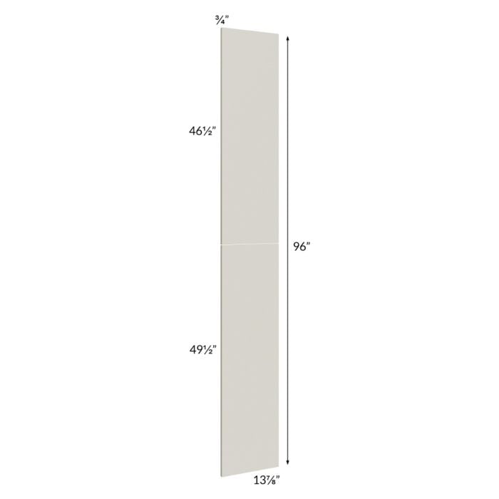 RTA Milan Beige Matte Wainscot 96 Tall Panel (for 13" deep cabinets ...