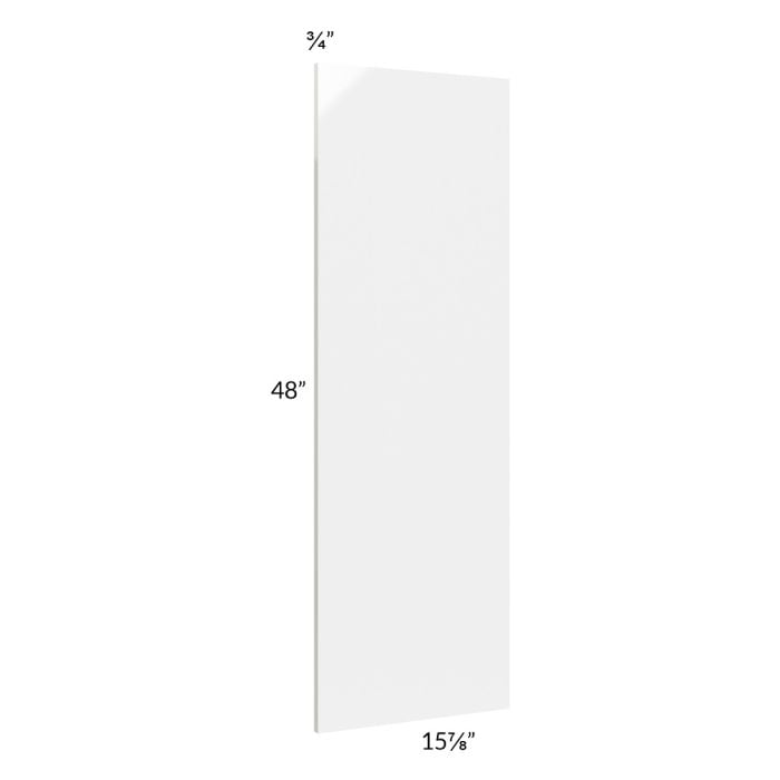 RTA Milan White Gloss Wainscot 48" Wall Panel (for 15" deep cabinets ...