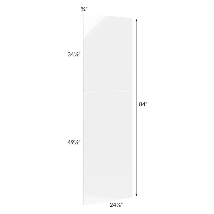 RTA Milan White Gloss Wainscot 84 Tall Panel (for 24" deep cabinets ...