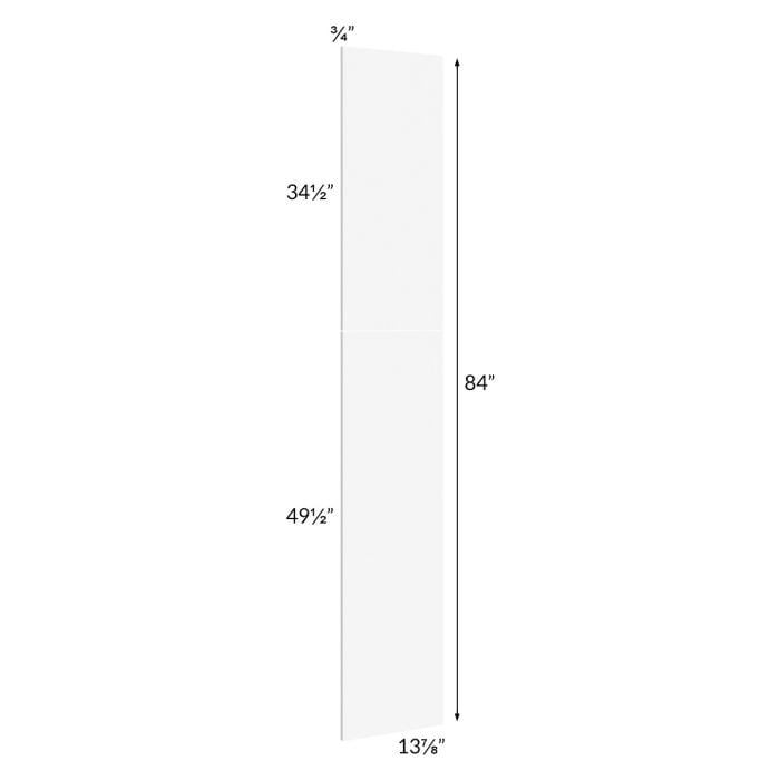 RTA Milan White Matte Wainscot 84 Tall Panel (for 13" deep cabinets ...