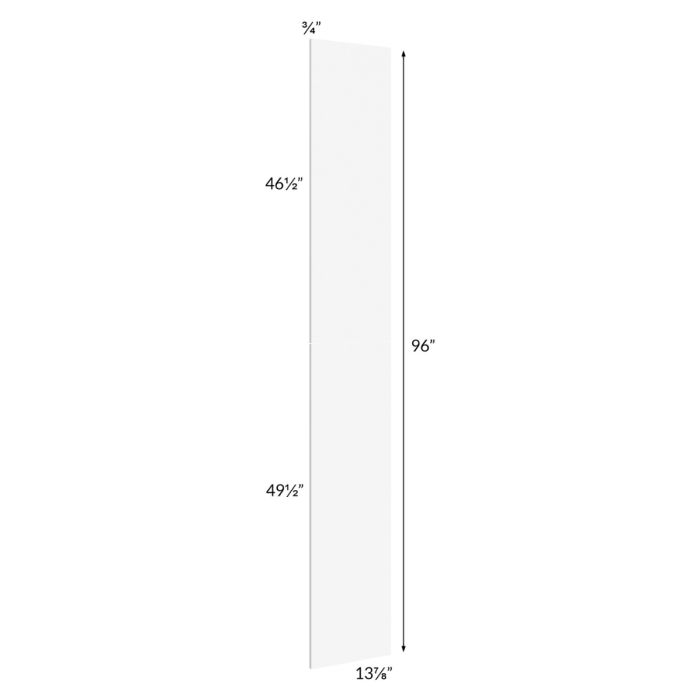 RTA Milan White Matte Wainscot 96 Tall Panel (for 13" deep cabinets ...