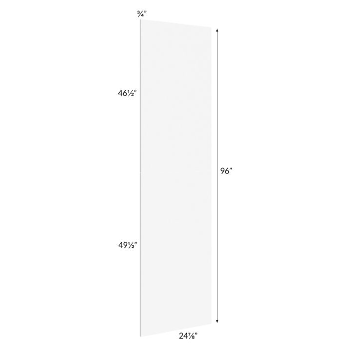 RTA Milan White Matte Wainscot 96 Tall Panel (for 24" deep cabinets ...