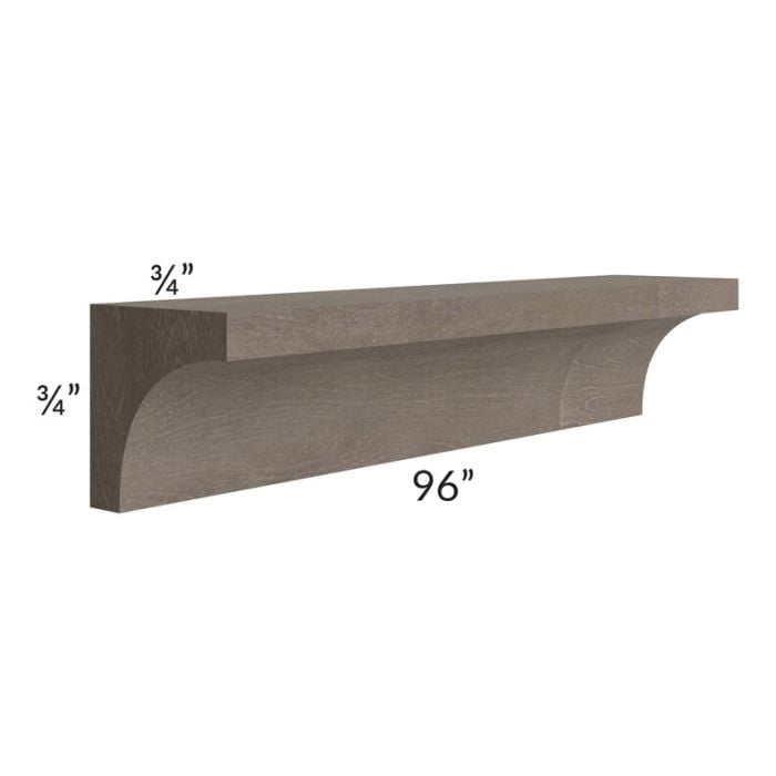 RTA Natural Grey Shaker 96" Inside Corner Molding - Cut Molding in Hal ...