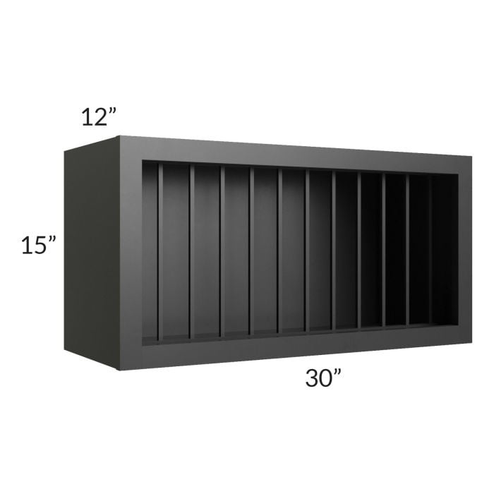 RTA Onyx Black Shaker 30" x 15" Plate Rack – Kitchen Oasis