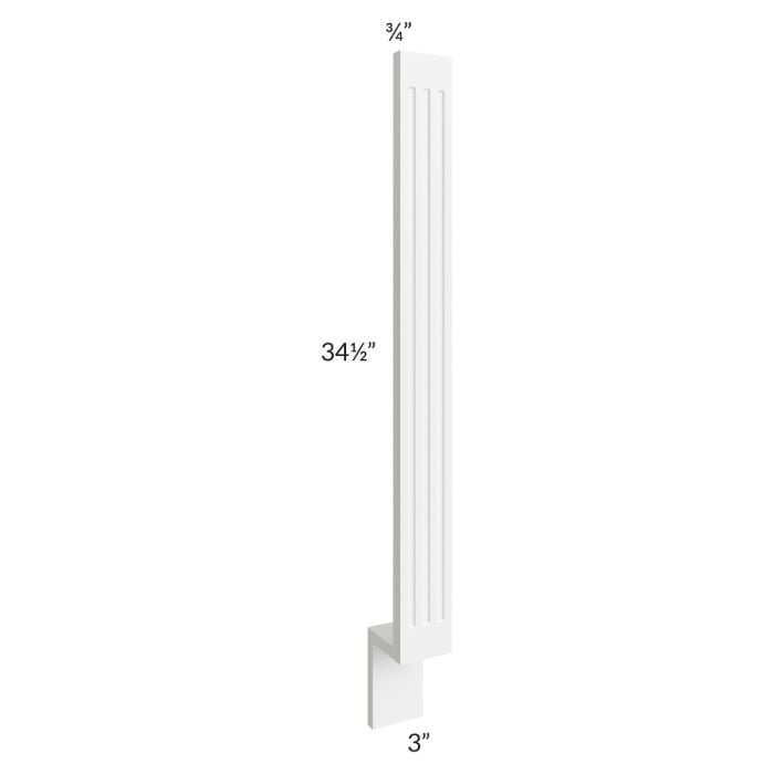 RTA Pearl White 3" Fluted Base Filler – Kitchen Oasis