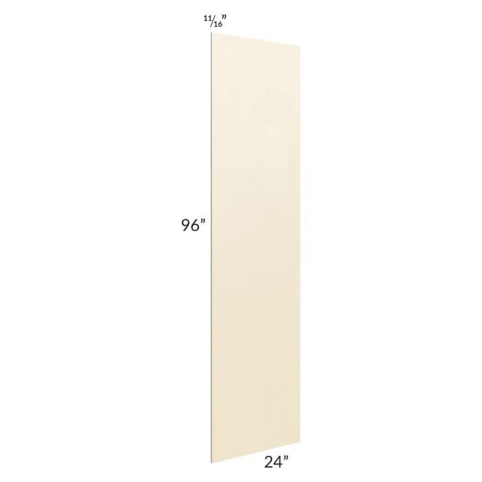 RTA Phoenix Cream Glaze 24" x 96" x 3/4" Finished Panel with Scribe Mo ...