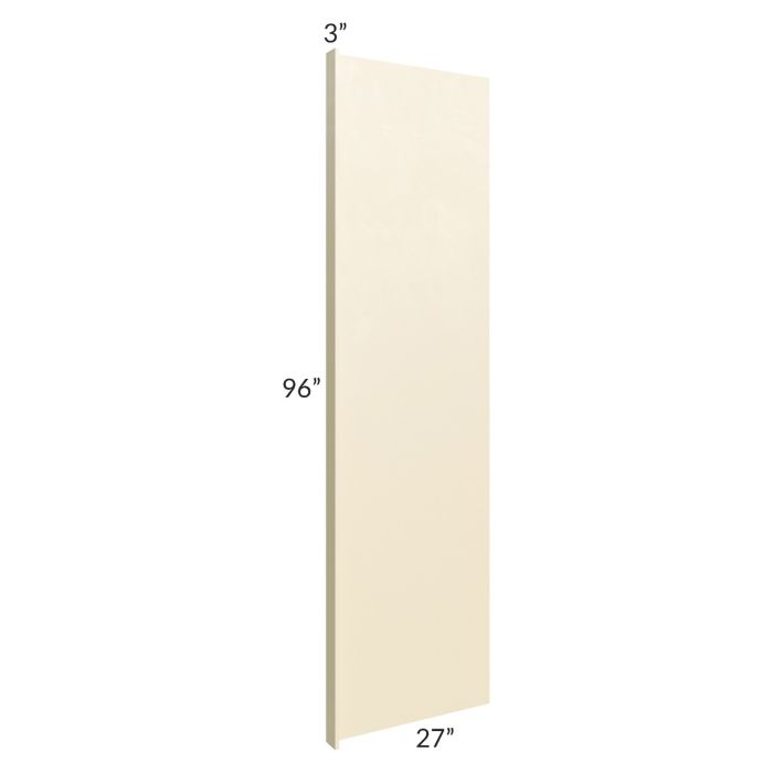 RTA Phoenix Cream Glaze 96" Refrigerator Panel with a 3" Return ...