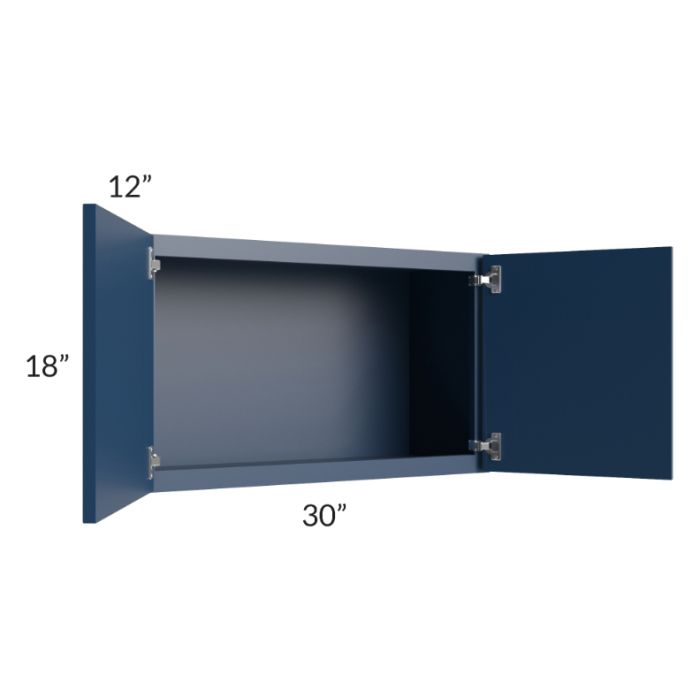 RTA Portland Navy Blue 30" x 18" Wall Cabinet – Kitchen Oasis