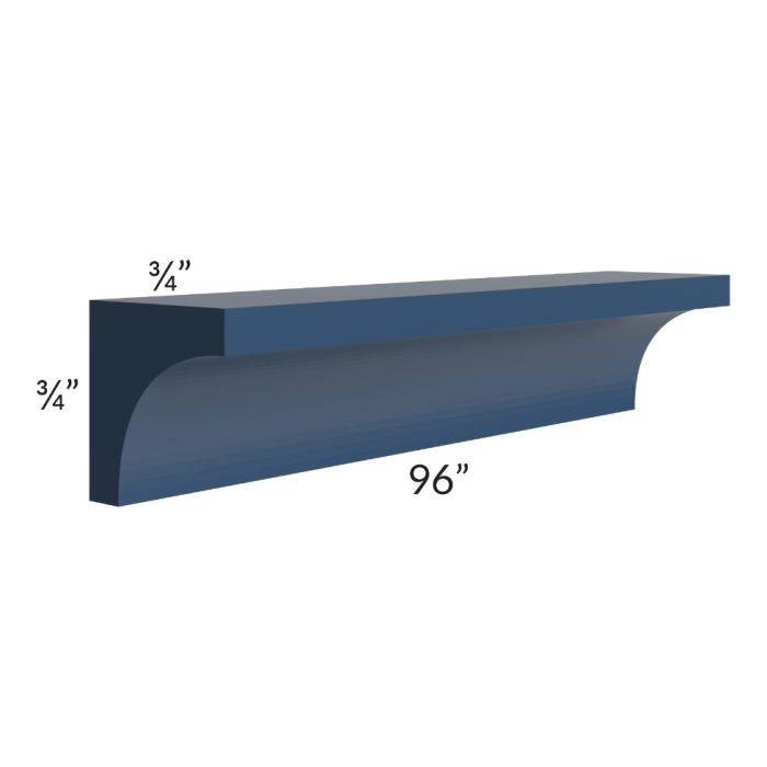 RTA Portland Navy Blue 96" Inside Corner Molding - Cut Molding into a ...