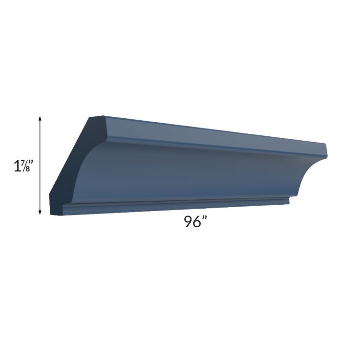 RTA Portland Navy Blue CM96-PD 96" Crown Molding - Cut Molding in Half ...