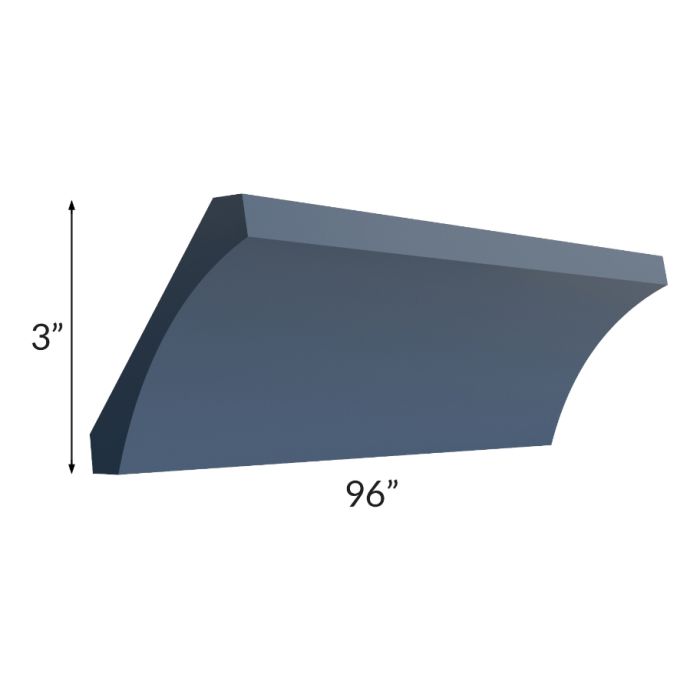 RTA Portland Navy Blue Cove Crown Molding - Cut Molding in Half (Two 4 ...