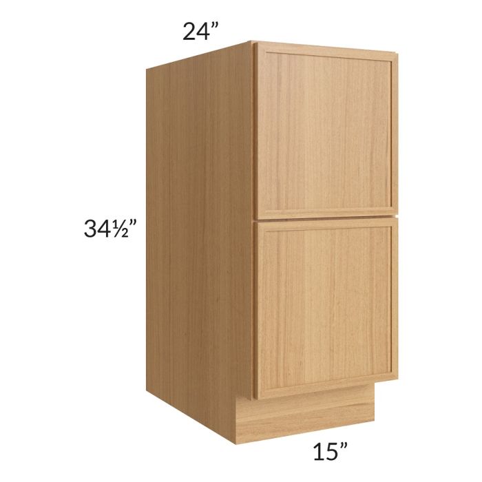RTA Portland Sand 15" 2-Drawer Base Cabinet – Kitchen Oasis