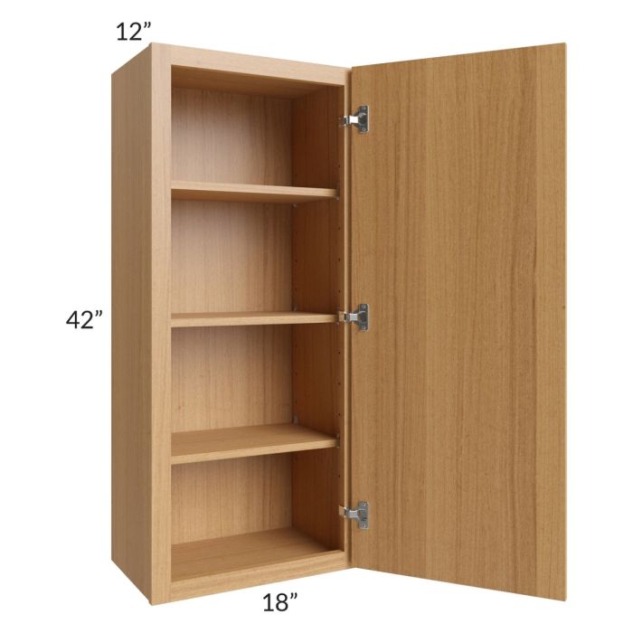 RTA Portland Sand 18" x 42" Wall Cabinet with Glass Door – Kitchen Oasis