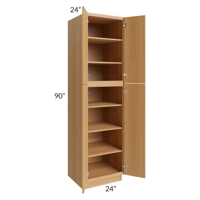 RTA Portland Sand 24" x 90" Wall Pantry with 1 Roll Out Tray – Kitchen ...