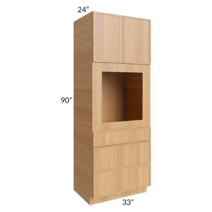 RTA Portland Sand 33" x 90" Oven Cabinet with 1 Decorative Panel ...