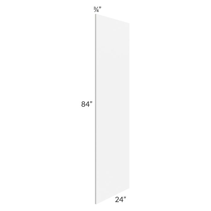 RTA Portland White 24" x 84" Refrigerator End Panel with a 3" Return ...