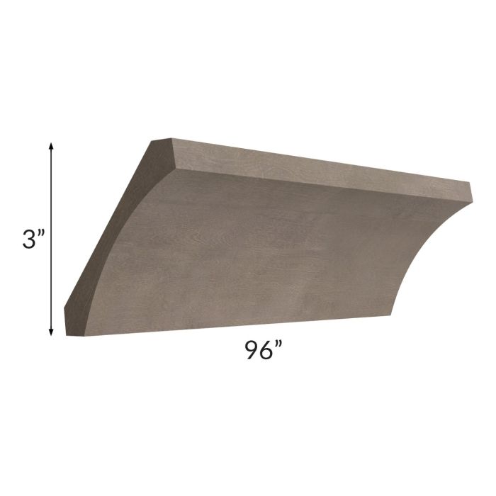 RTA Providence Natural Grey Cove Crown Molding - Cut Molding in Half(T ...