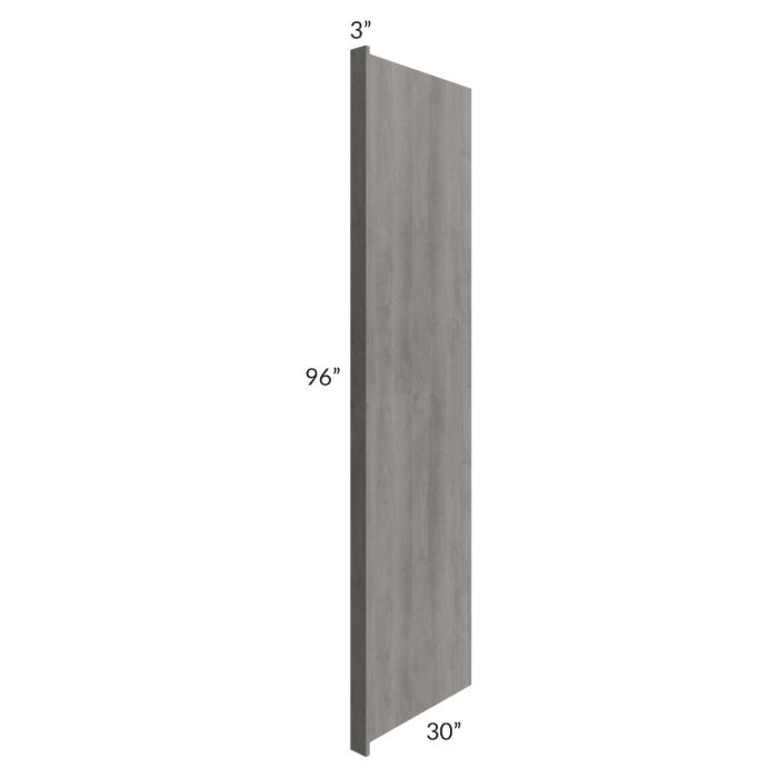 RTA Providence Slate Grey 30" x 96" Refrigerator End Panel with a 3" R ...
