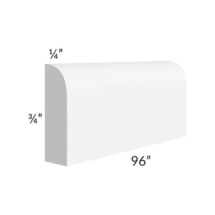 RTA Providence White 96" Scribe Molding - Cut Molding in Half (Two 4ft ...