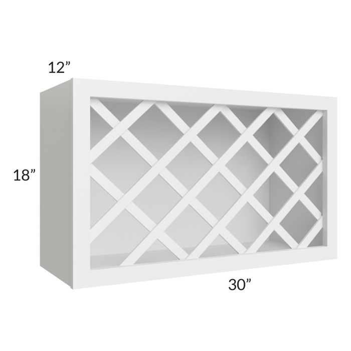 RTA Royal White Shaker 30" x 18" Wine Rack Cabinet – Kitchen Oasis