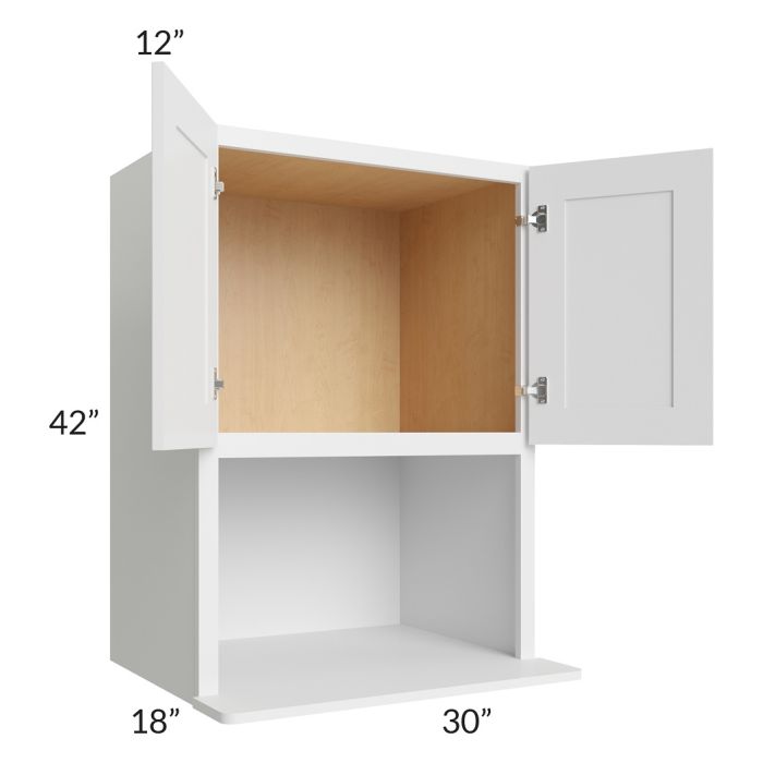RTA Royal White Shaker 30" x 42" Microwave Wall Cabinet – Kitchen Oasis