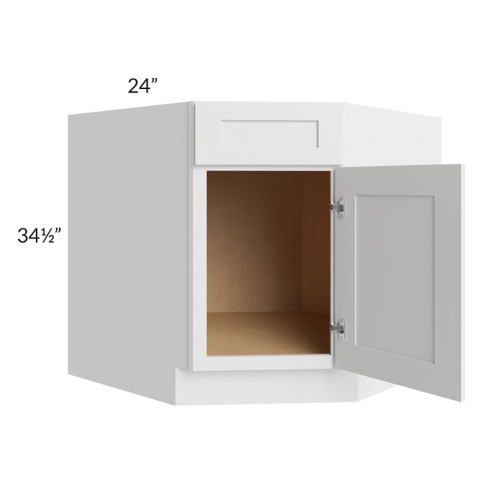 RTA Royal White Shaker 36" Base Diagonal Corner Sink Cabinet – Kitchen ...