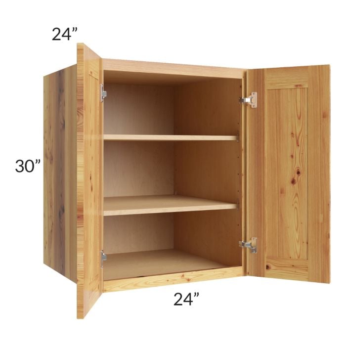 RTA Rustic Shaker 24" x 30" x 24" Split Pantry Wall Cabinet – Kitchen Oasis