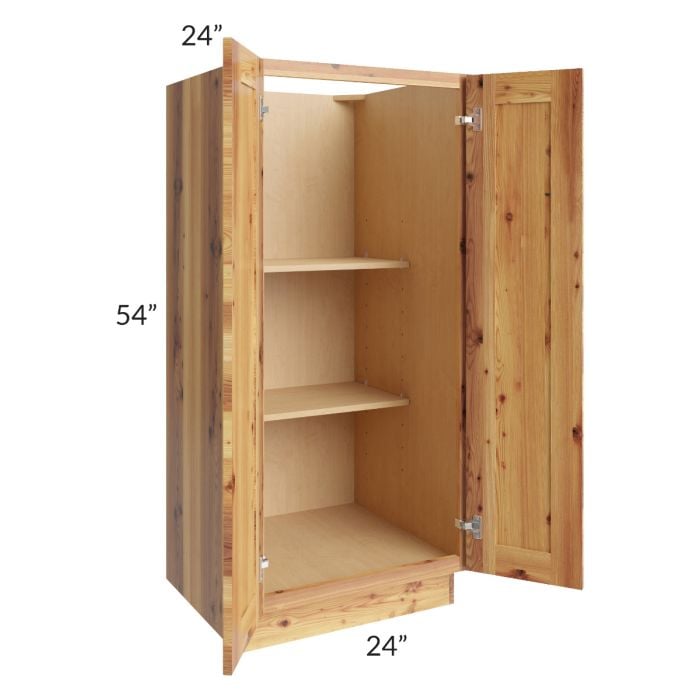 RTA Rustic Shaker 24" x 54" Split Pantry Base Cabinet with 2 Skins ...